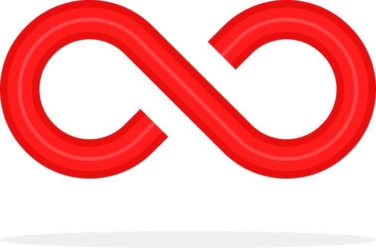 Fire symbol of infinity Royalty Free Vector Image