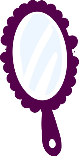 Small round mirror icon on white background Vector Image