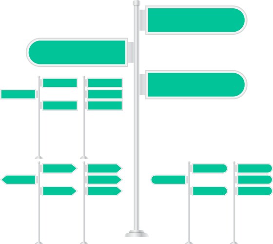 Set of signpost Royalty Free Vector Image - VectorStock