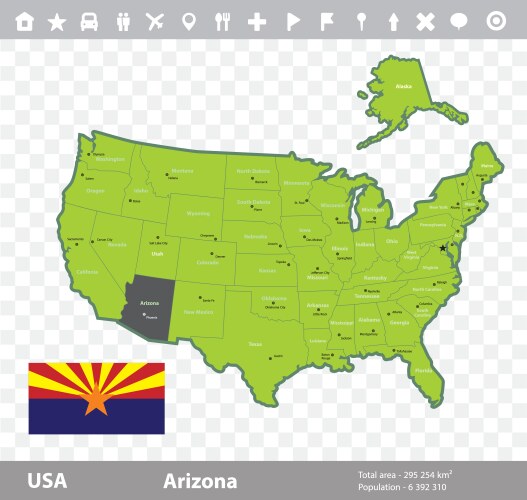 Arizona Map Vector Images (over 2,300)