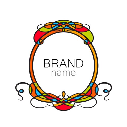 Brand name frame logo Royalty Free Vector Image