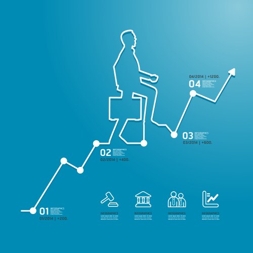 Business handshake diagram line style template Vector Image