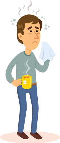 Fever and feeling sick concept Royalty Free Vector Image