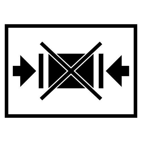 Do not step packaging symbol on a corrugated Vector Image