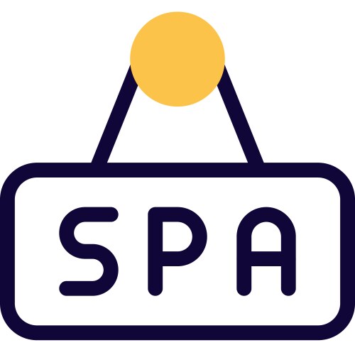 Spa sign board layout isolated on a white Vector Image
