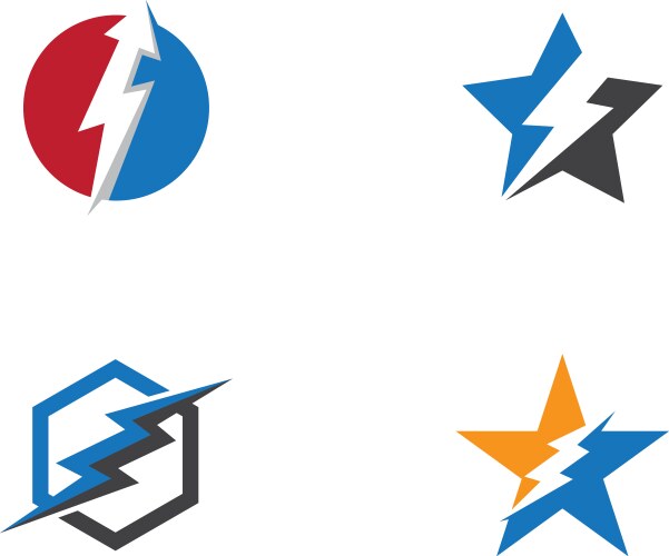 Thunderbolt symbol Royalty Free Vector Image - VectorStock