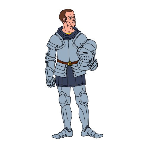 A crossbowman in medieval armor Royalty Free Vector Image