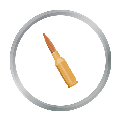 Bullets icon cartoon single weapon from Royalty Free Vector