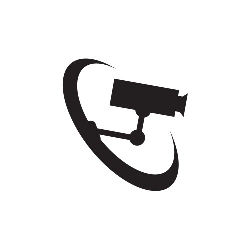 Cctv icon logo design template Royalty Free Vector Image