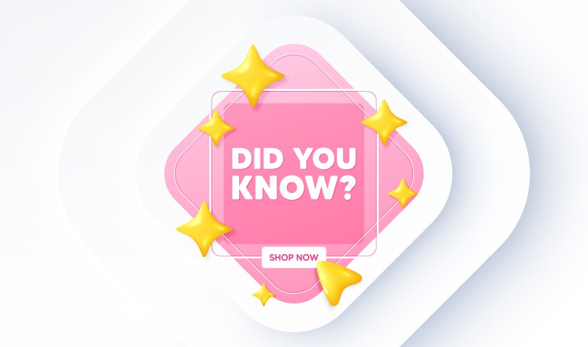 Did you know tag special offer question sign Vector Image