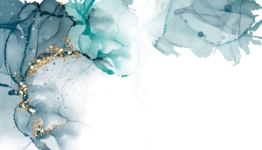 Natural deep green abstract watercolor art Vector Image
