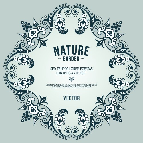 Ornamental nature vintage border Royalty Free Vector Image