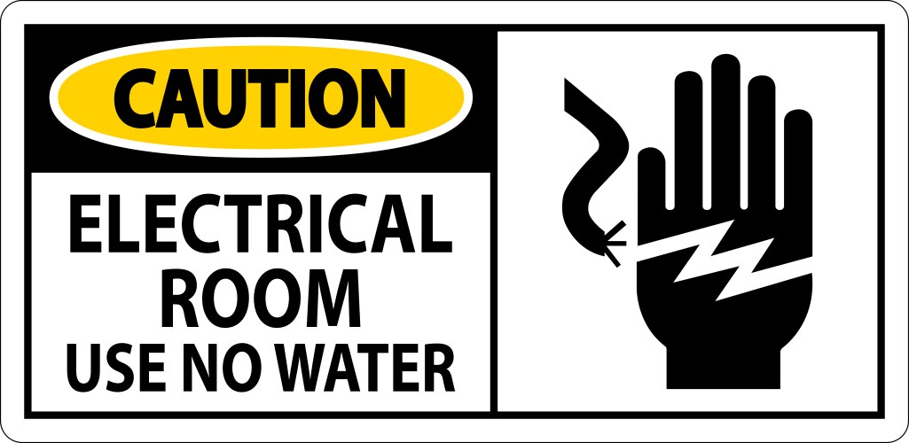 Restricted Area Sign Safety First Electrical Room Vector Image