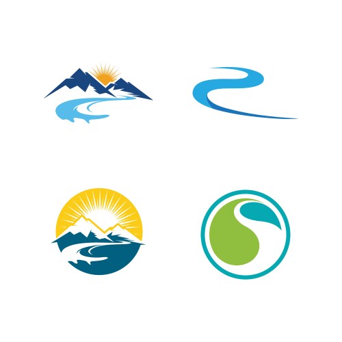 R river logo Royalty Free Vector Image - VectorStock