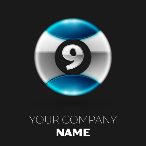 Number nine logo symbol in the colorful circle Vector Image