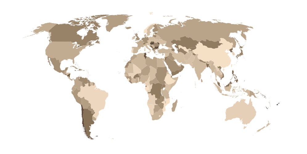 Vintage world map Royalty Free Vector Image - VectorStock