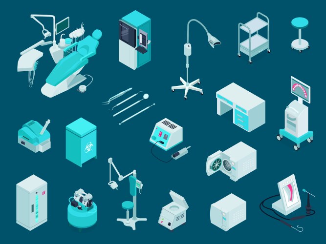 Isometric 3d chemical laboratory equipment Vector Image