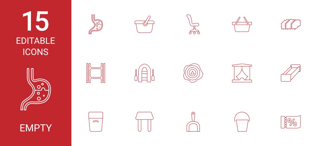 Empty icons Royalty Free Vector Image - VectorStock