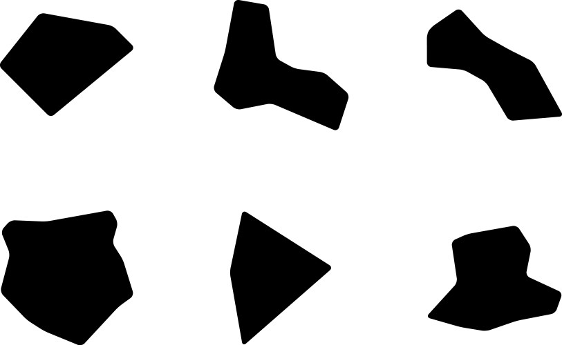 Geometric shapes pictogram symbol visual set Vector Image