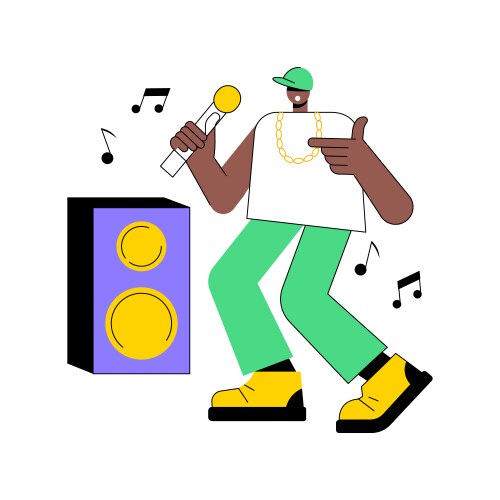 Hip-hop music abstract concept Royalty Free Vector Image