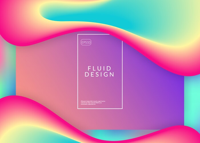 Liquid fluid with dynamic elements and shapes Vector Image