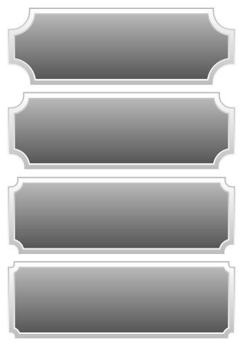 Three plaques Royalty Free Vector Image - VectorStock