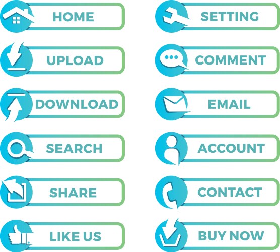 Number icon set Royalty Free Vector Image - VectorStock
