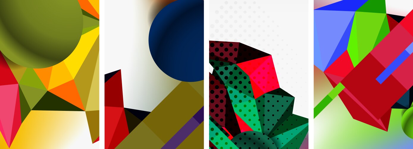 3d sphere and low poly triangle design Royalty Free Vector