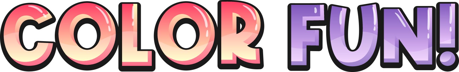 Color fun text banner on white background Vector Image