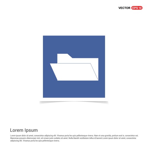 Computer folder icon - blue photo frame Royalty Free Vector