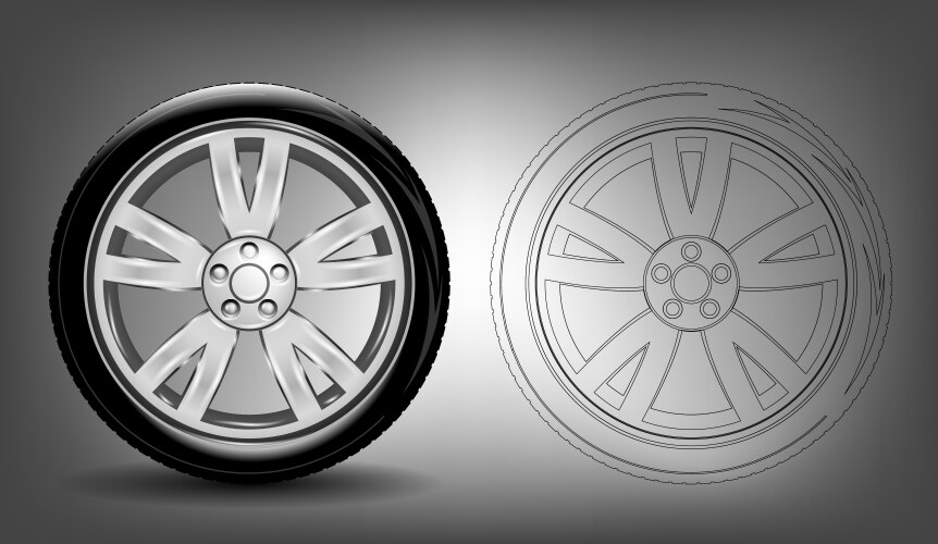 Car Wheel Drawing Vector Images (over 21,000)