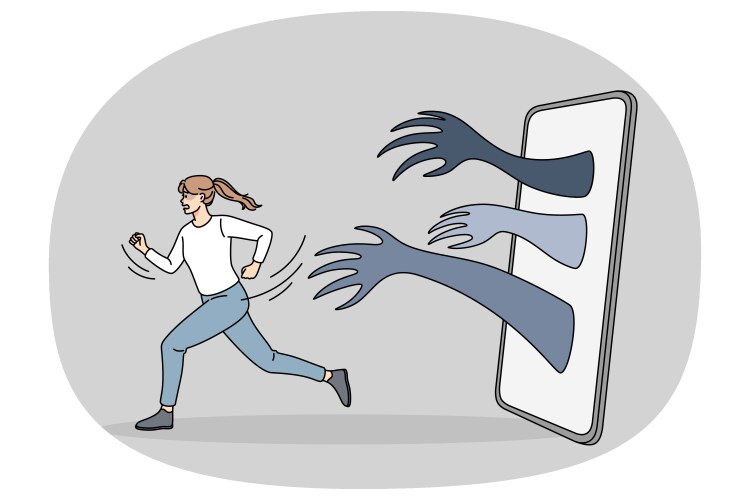 Woman Running Away Vector Images (over 560)
