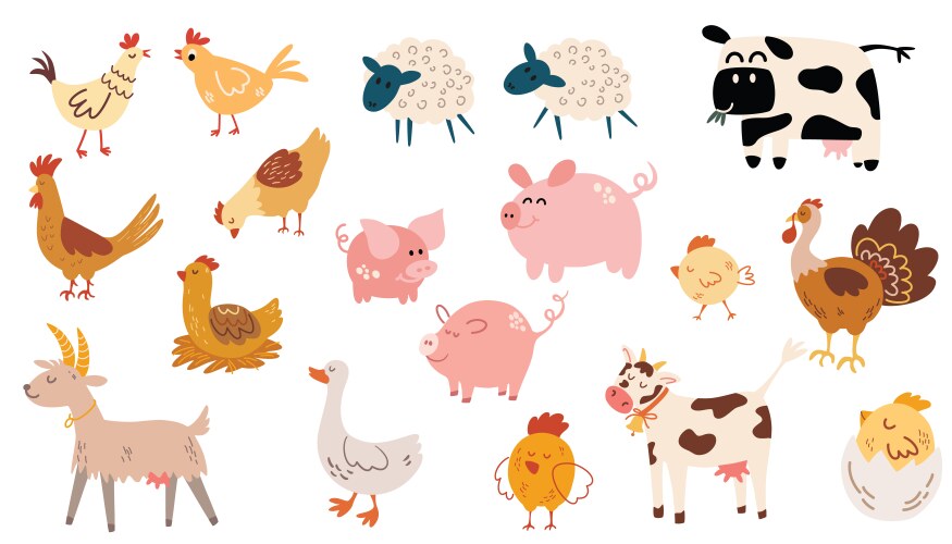 Farm Animals Flat Vector Images (over 34,000)