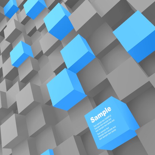 3d blocks structure background Royalty Free Vector Image