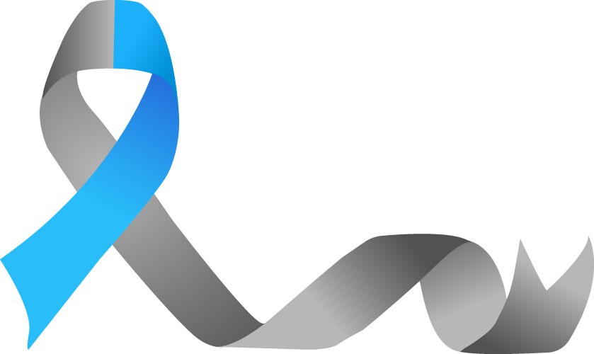 Blue ribbon design with reflection Royalty Free Vector Image