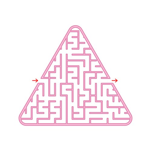 Color triangular labyrinth an interesting Vector Image