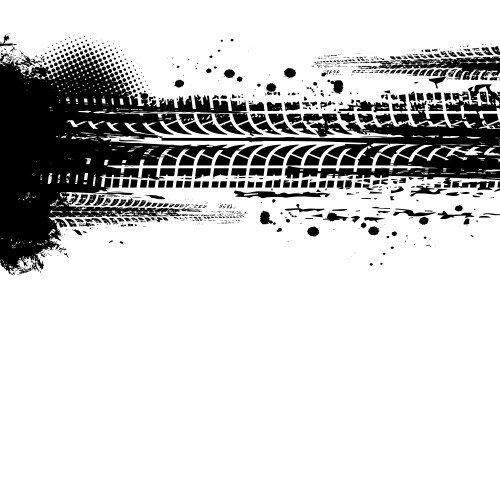 Offroad grunge tyre print abstract black Vector Image