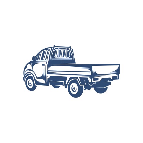 Pick up truck design creative logo Royalty Free Vector Image