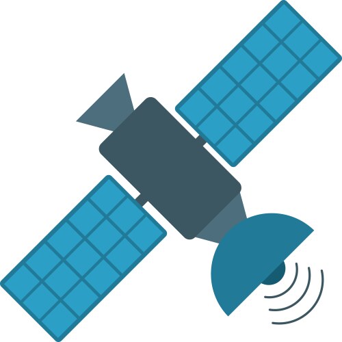 Space satellite technology Royalty Free Vector Image