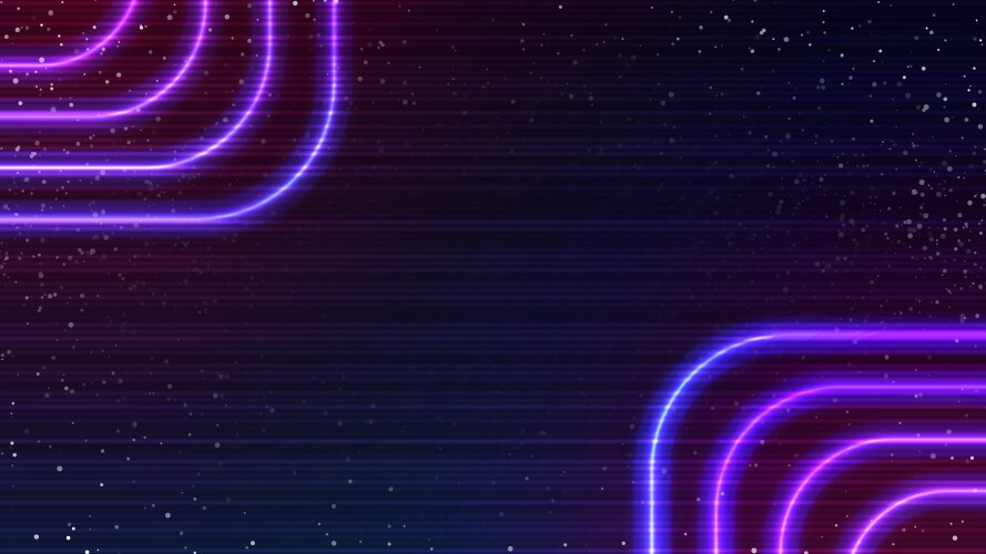 Neon round frame abstract halftone background Vector Image