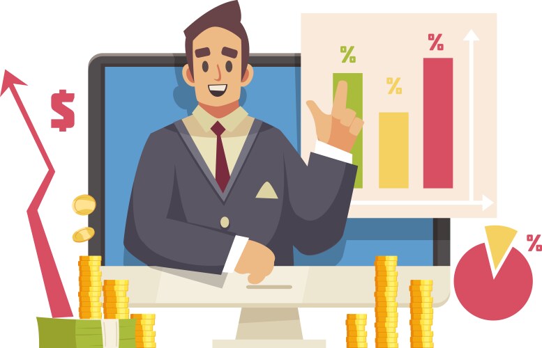 Blogger cartoon Royalty Free Vector Image - VectorStock