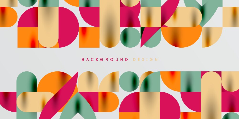 Circles semi squares and round shapes Royalty Free Vector