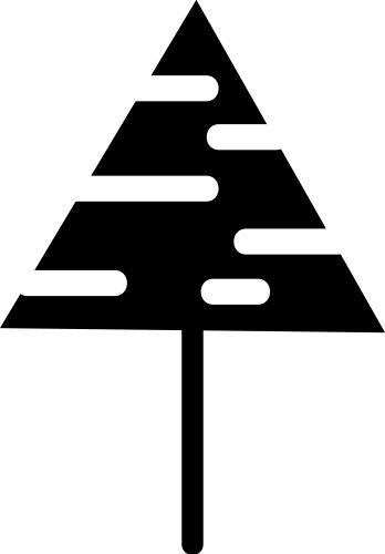 Decorative black tree shaped like triangle Vector Image