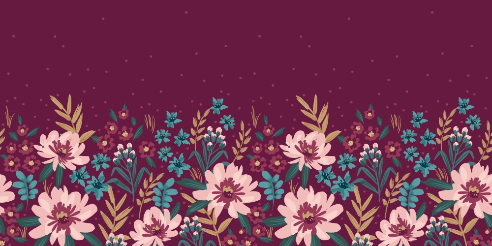 Floral seamless border design for paper Royalty Free Vector