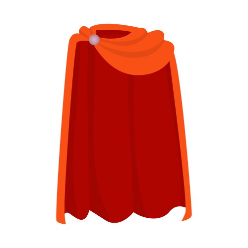 Red cape realistic draped scarlet cloak drapery Vector Image