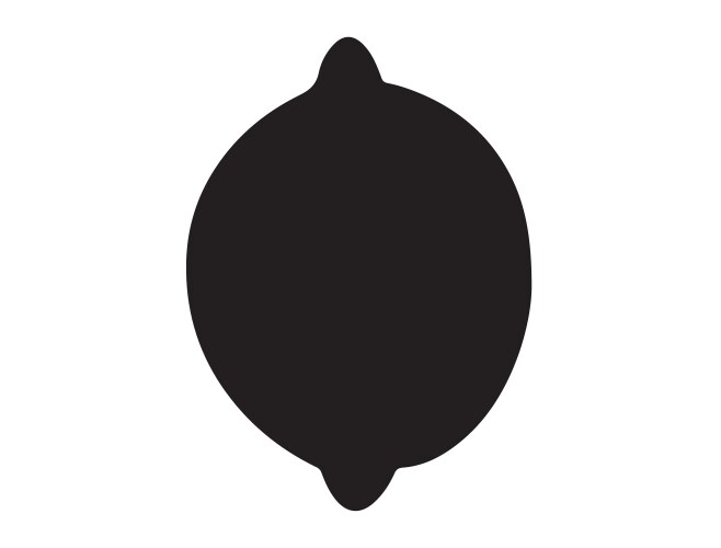 Lemon silhouette art Royalty Free Vector Image