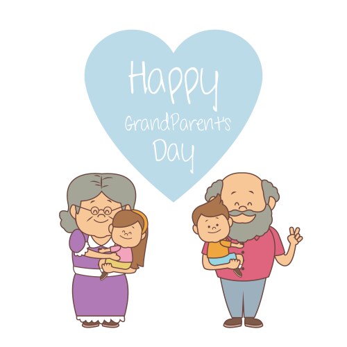 White background with set people of grandma Vector Image