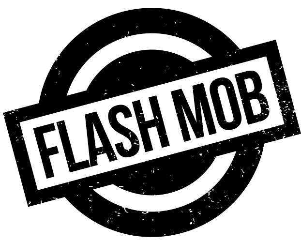 Flash mob rubber stamp Royalty Free Vector Image