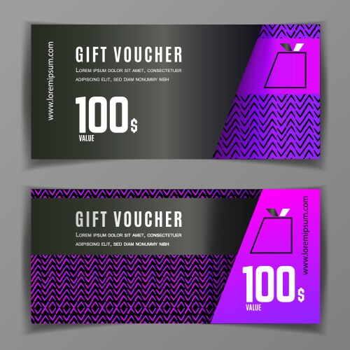 Gift voucher template universal flyer Royalty Free Vector