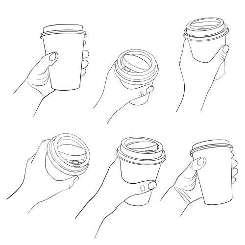 Poster template with hand drawn coffee brewing Vector Image